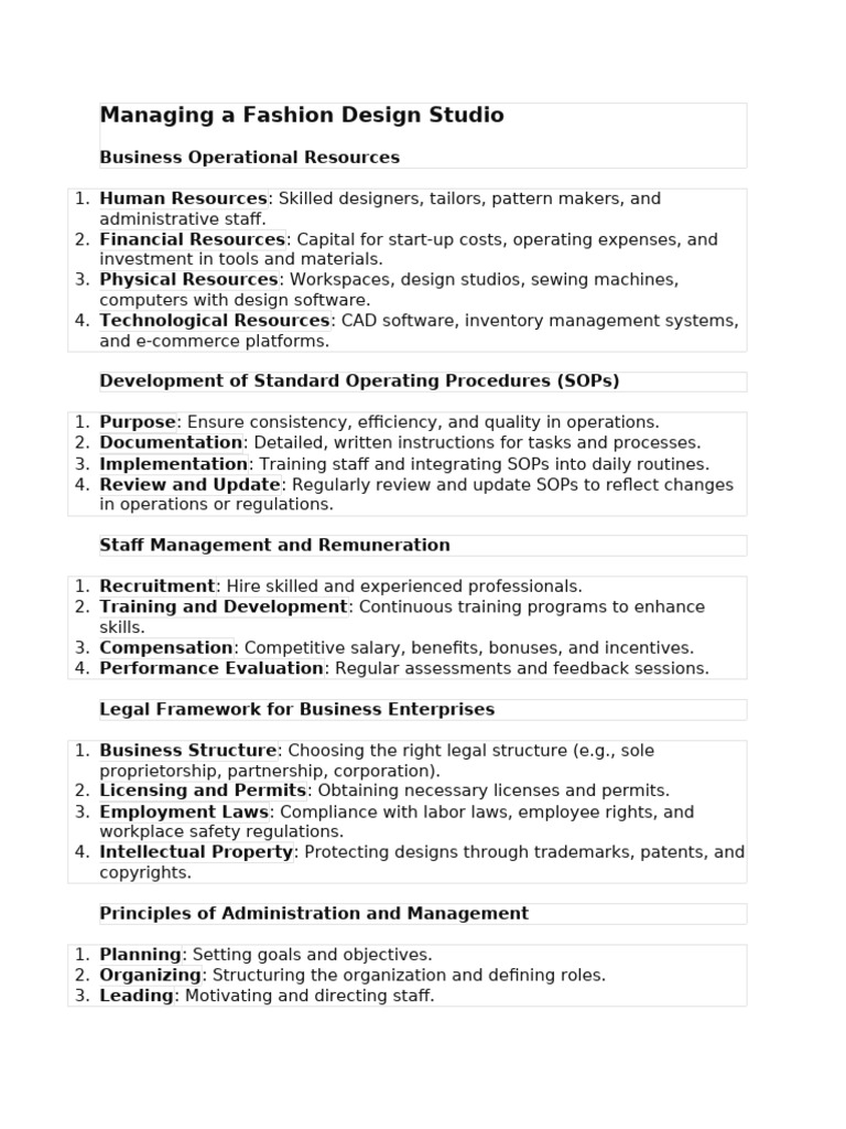 Notes On Fashion Design Studio | PDF | Employment | Recruitment