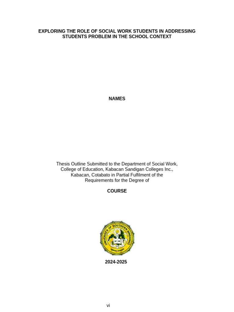 Exploring The Role of Social Work Students in Addressing Students Problem in The School Context ...