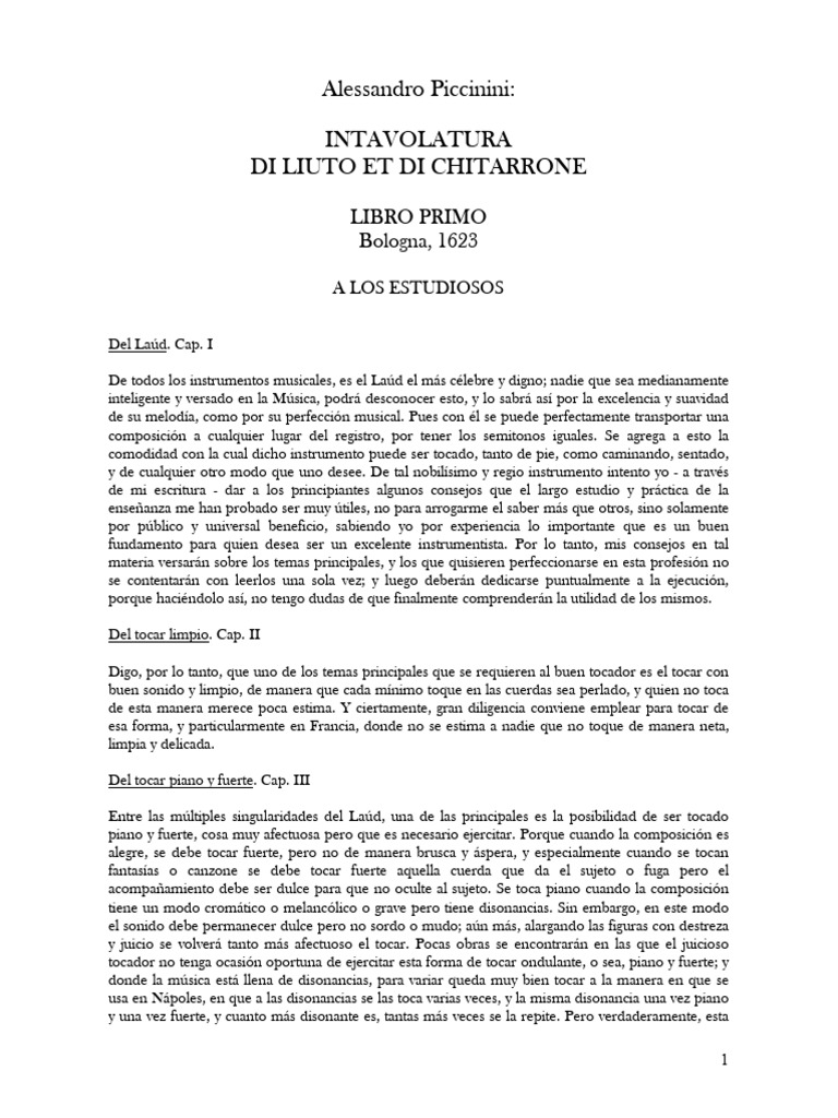 Alessandro Piccinini Instrucciones para | PDF