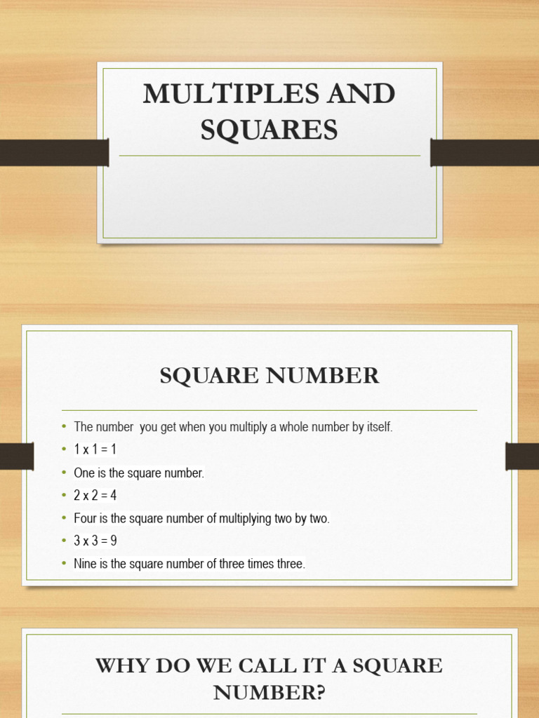 MULTIPLES AND SQUARES | PDF