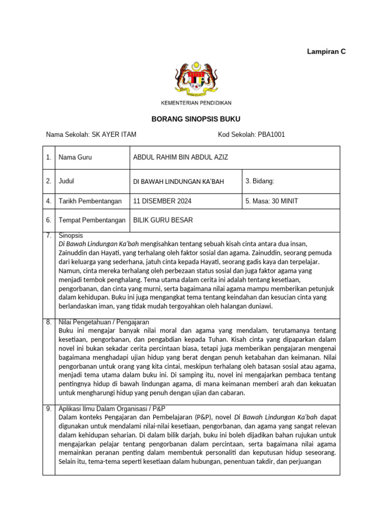 Di Bawah Lindungan Ka'bah | PDF