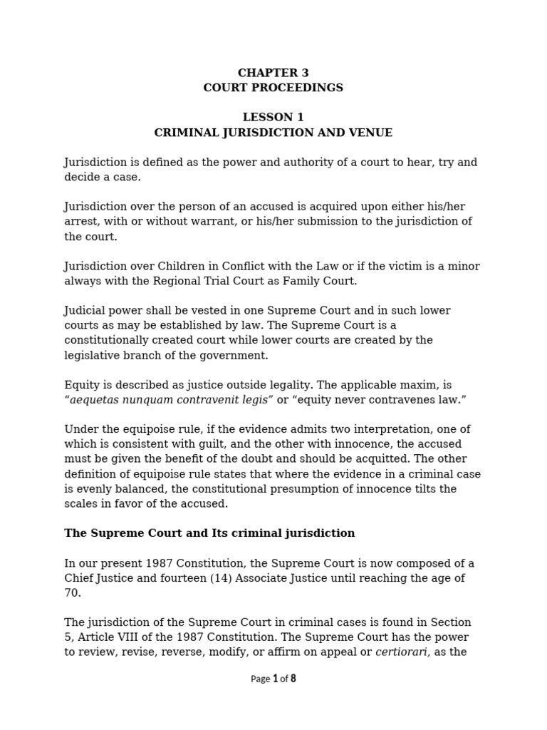 Crim-Pro-Criminal-Jurisdiction-and-Venue | PDF | Jurisdiction | Crimes