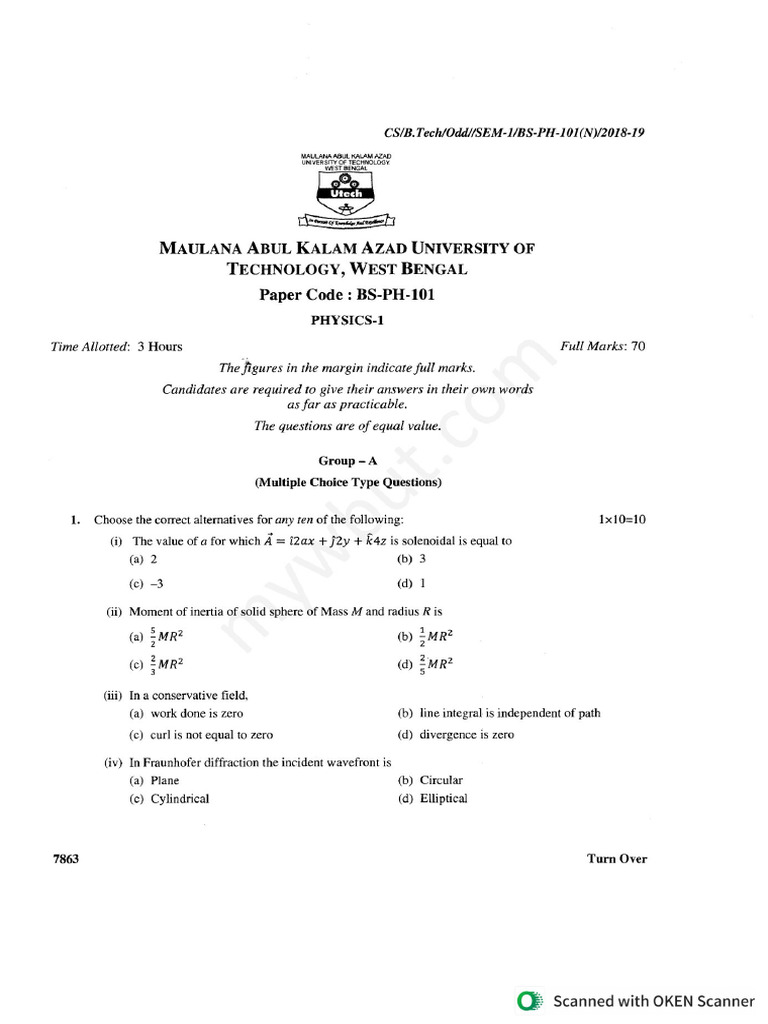 Physics Pyq 19-24 | PDF