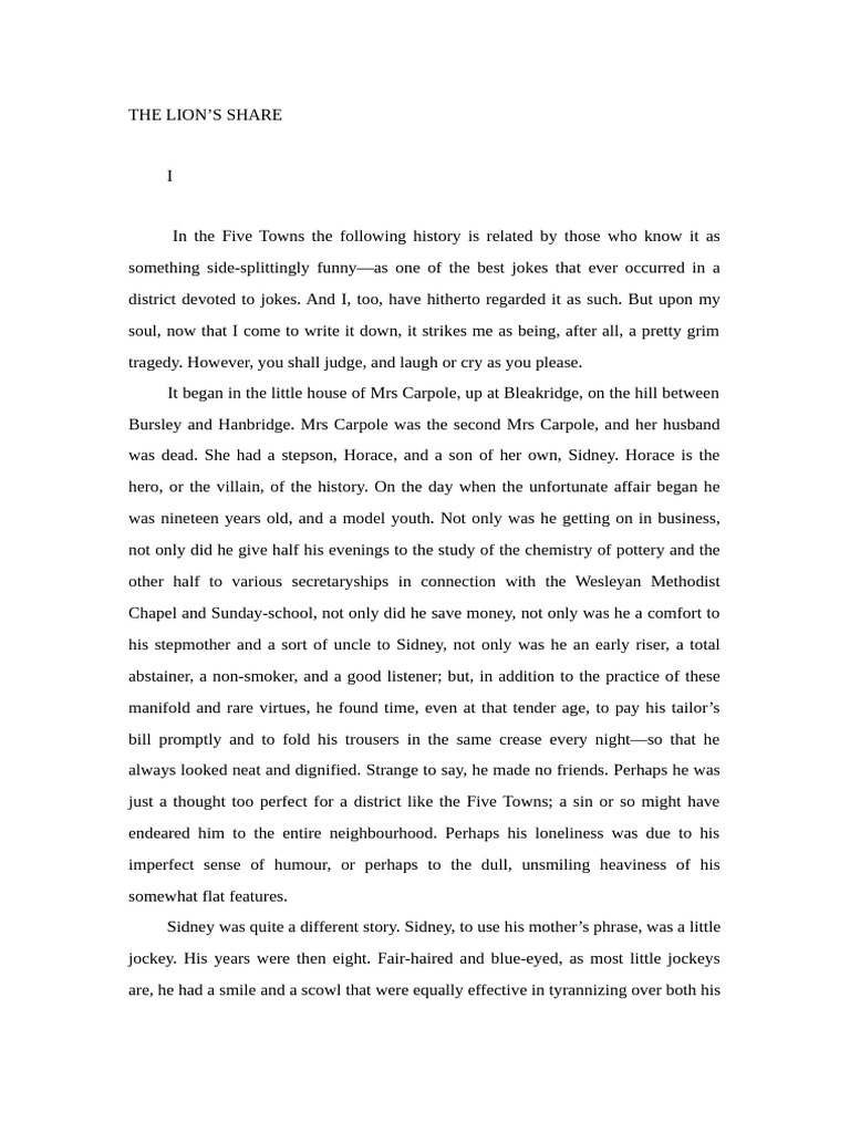 THE LION’S SHARE | PDF