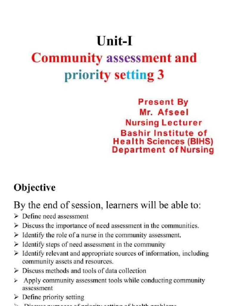 Community Needs Assessment | PDF