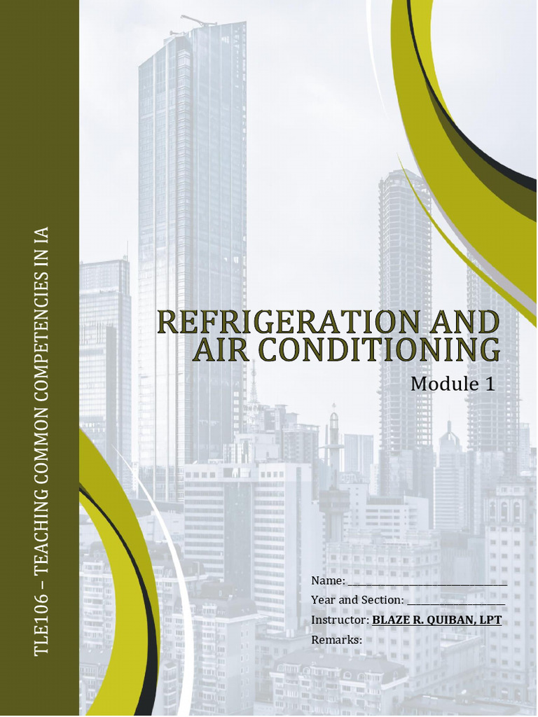 Module 1 Lesson 3 the Refrigeration Cycle | PDF | Refrigerator | Refrigeration