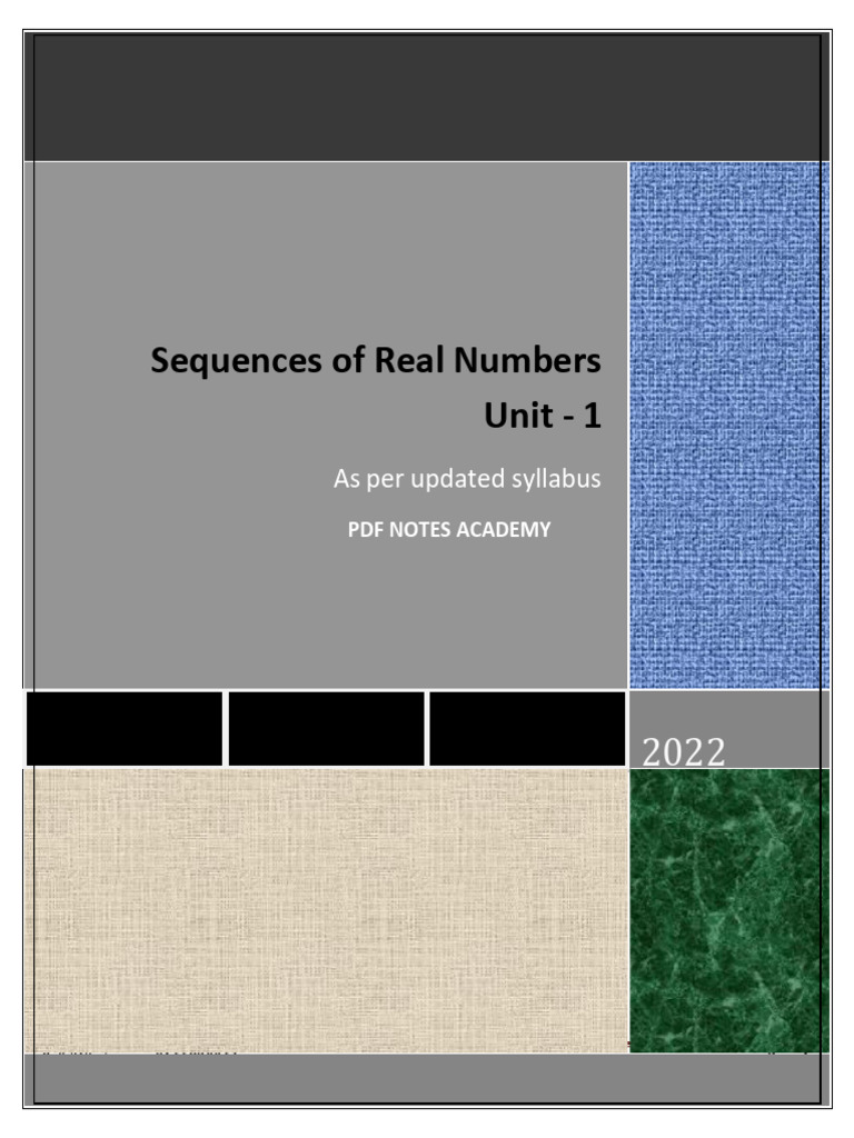 Sample - Unit - 1 Maths | PDF | Sequence | Function (Mathematics)