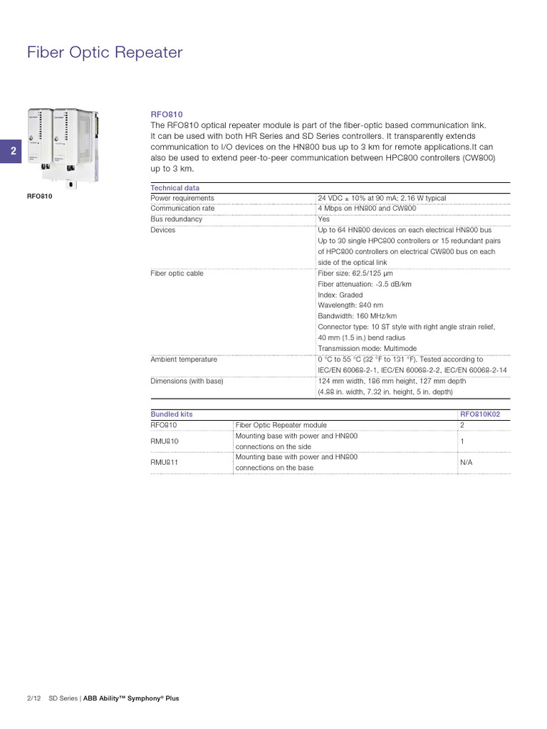 5. Tai lieu module RFO 810 | PDF | Optical Fiber | Electronics