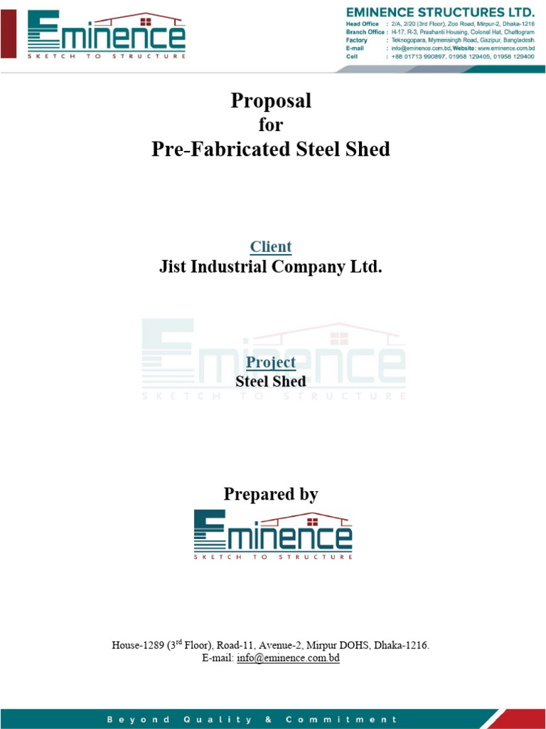 Tin Shed Cost Proposal for 2025 | PDF | Screw | Welding