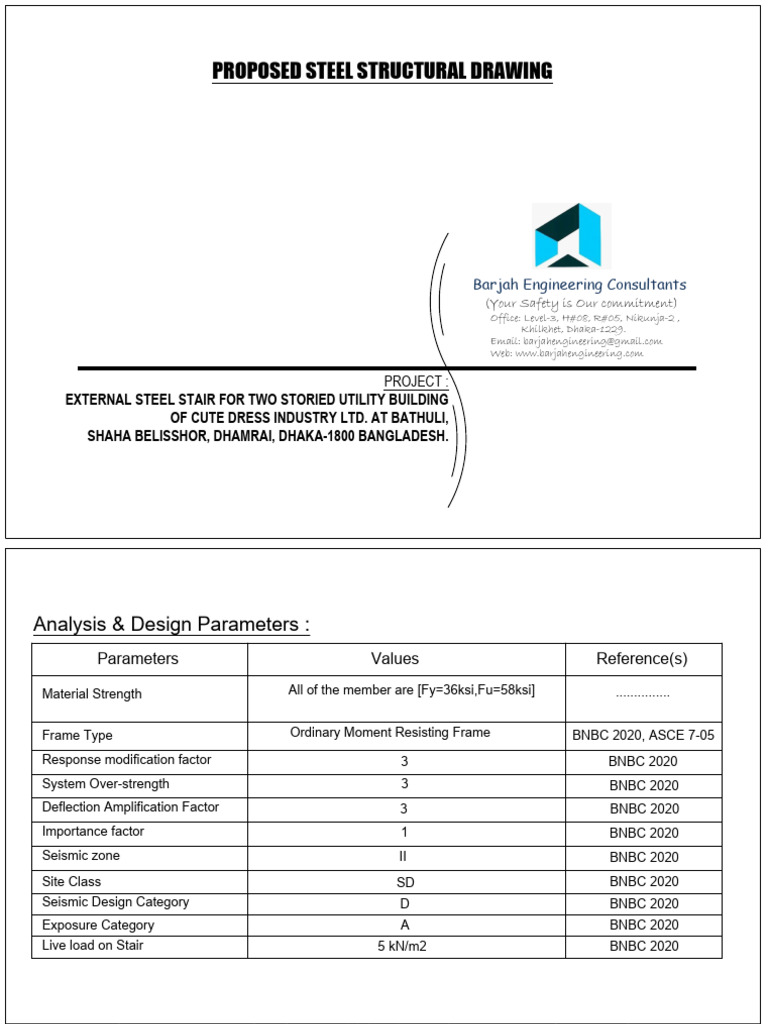Proposed - Steel - Struc - DWG - Steel Stair of Utility Building - CDIL - (10-10-24) | PDF ...