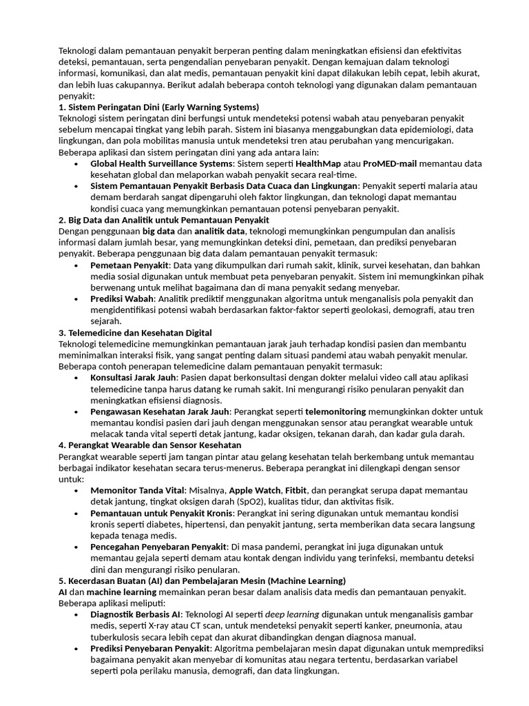Teknologi Dalam Pemantauan Penyakit Berperan Penting Dalam Meningkatkan Efisiensi Dan ...