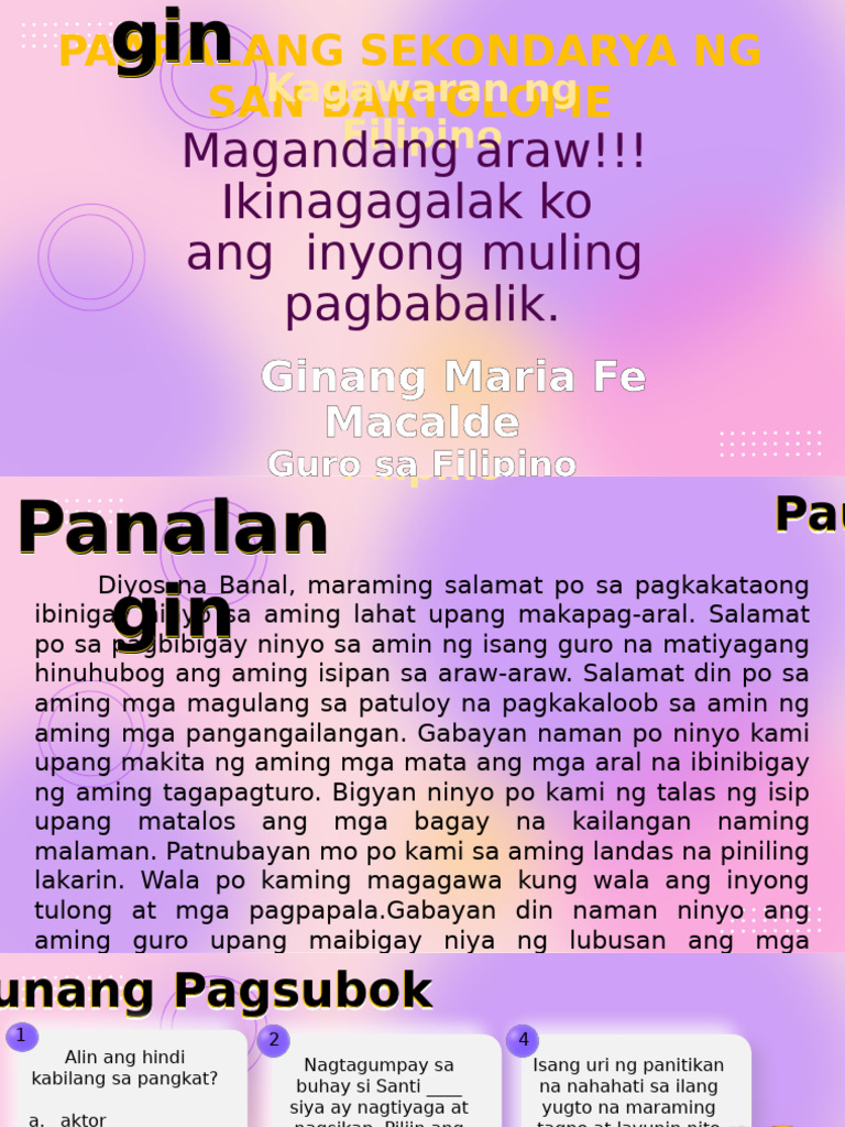 2nd Quarter Aralin 5 Dula Munting Pagsinta | PDF