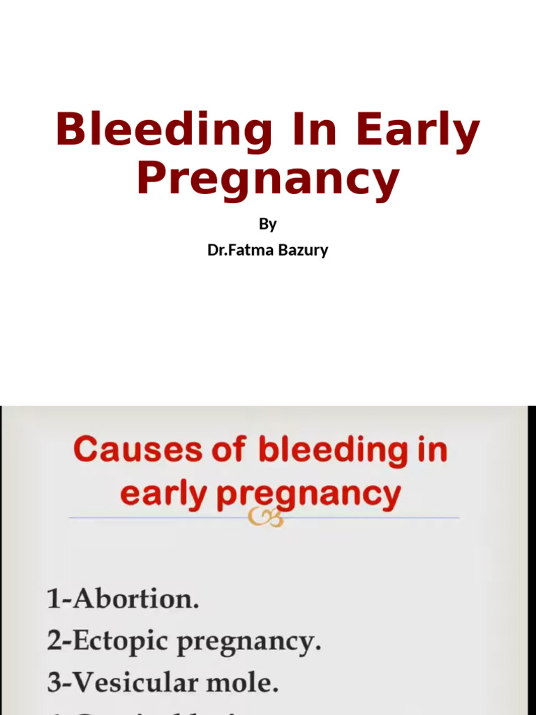 Early Bleeding | PDF