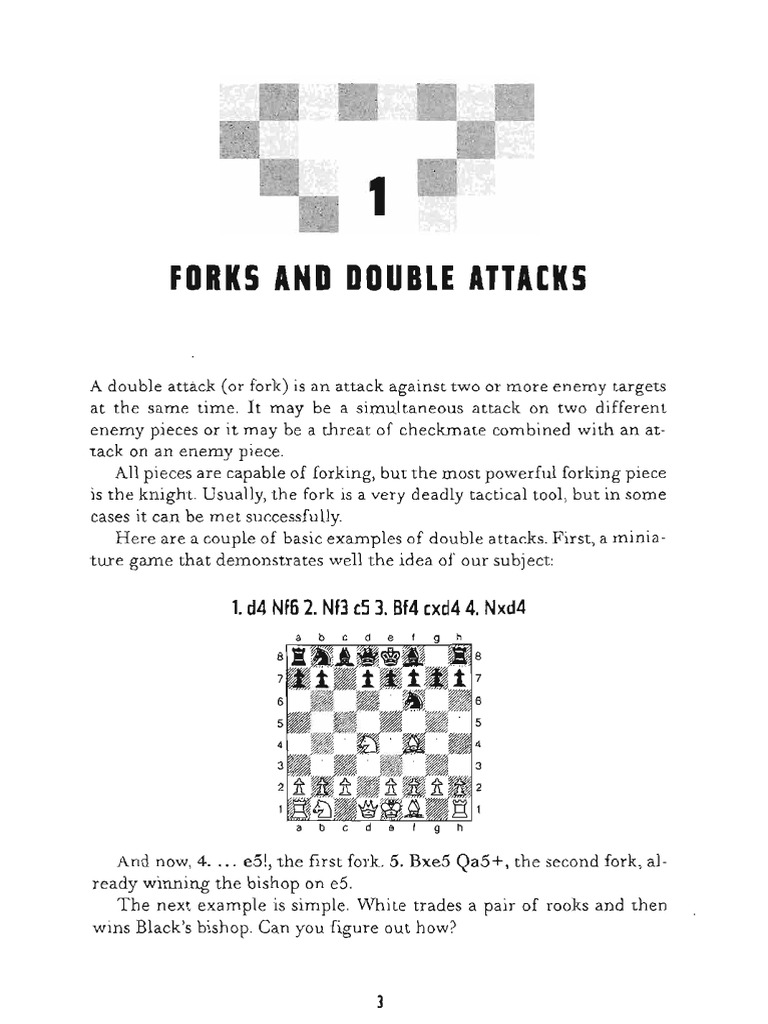 Tactics 4 Champion - Fork and Double Attacks | PDF
