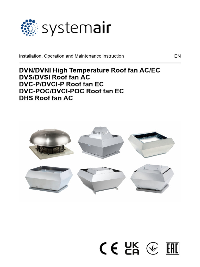 Manual Roof Fans en 007 - Min | PDF | Duct (Flow) | Equipment