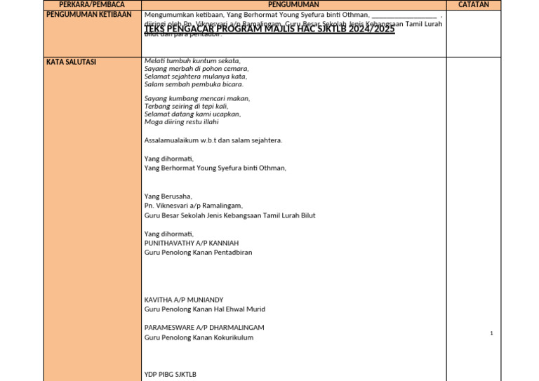 Teks Pengacara Hac | PDF