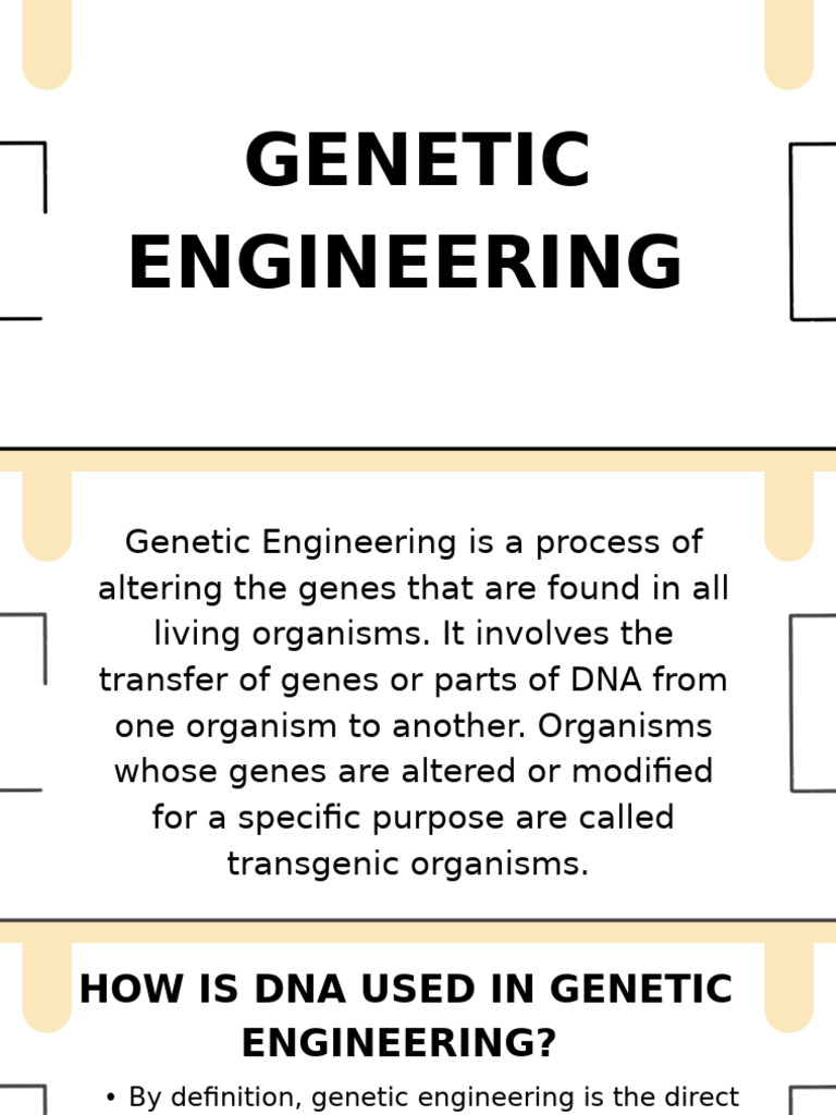 General Biology 1 Q3 Genetic Engineering | PDF | Genetically Modified ...