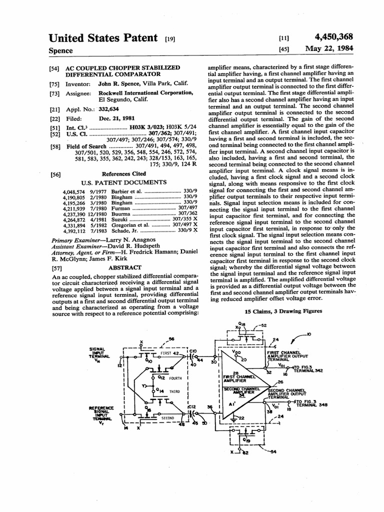 US4450368 (1981) - AC Coupled Chopper Stabilized Differential ...