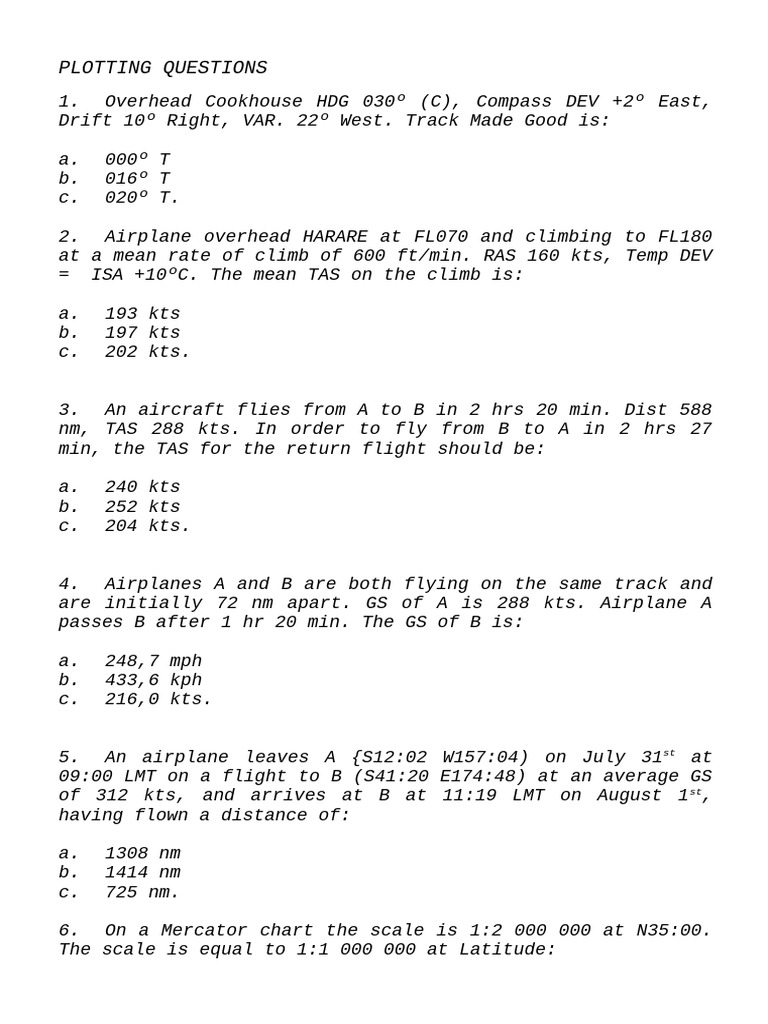 Nav Plans | PDF | Aviation | Navigation