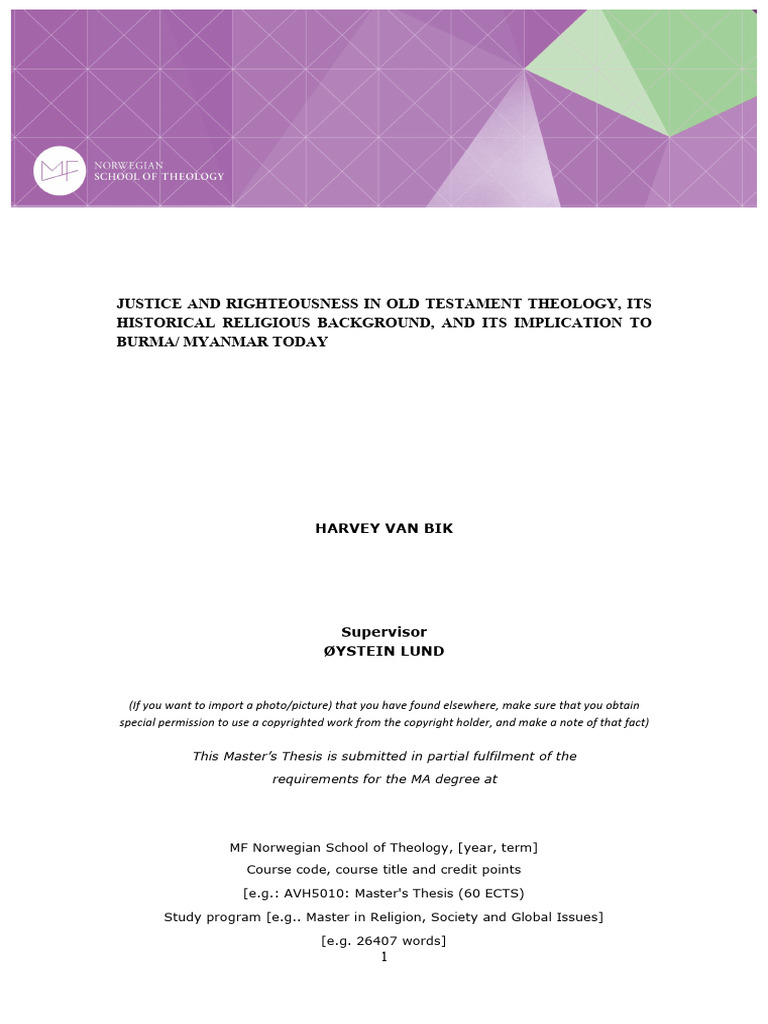 AVH5010 Kand Nr 3013 Masteravhandling Bik Navn | PDF | Bible | Yahweh