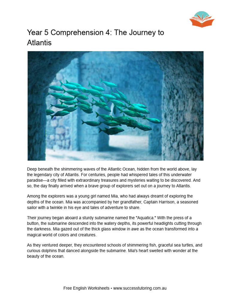 Year 5 Worksheet 4 - Merged - Compressed | PDF | Atlantis | Sea