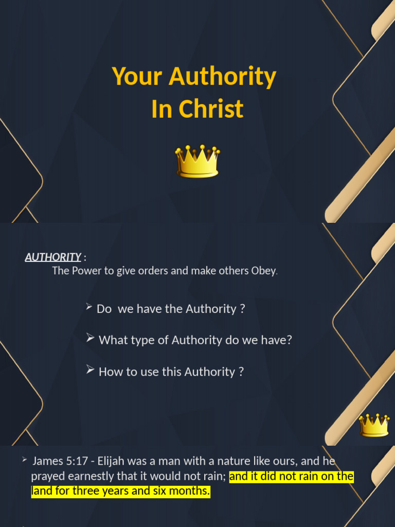 Understanding Authority in Christ | PDF | Jesus | Grace In Christianity