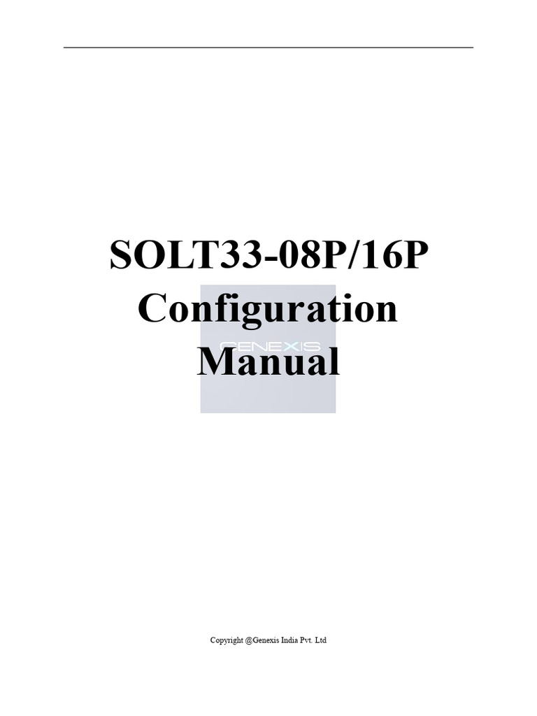 SOLT33-08P-Configuration[1] | PDF | Communications Protocols | Computer Science