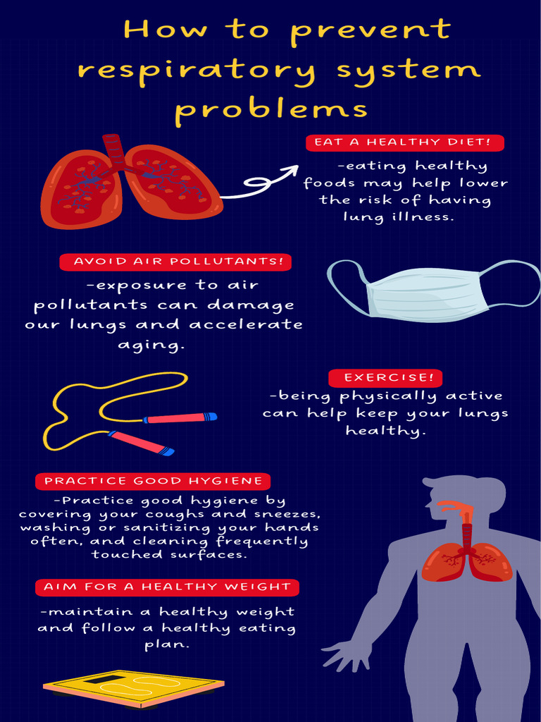 How To Prevent Respiratory Problems Infographics | PDF