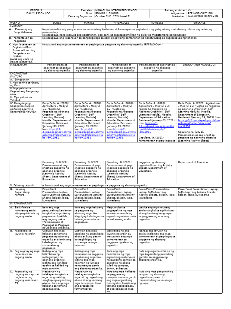 DLP Epp5 Q2 W2 | PDF