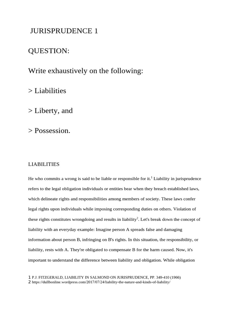 Juris 3 | PDF | Legal Liability | Intention (Criminal Law)