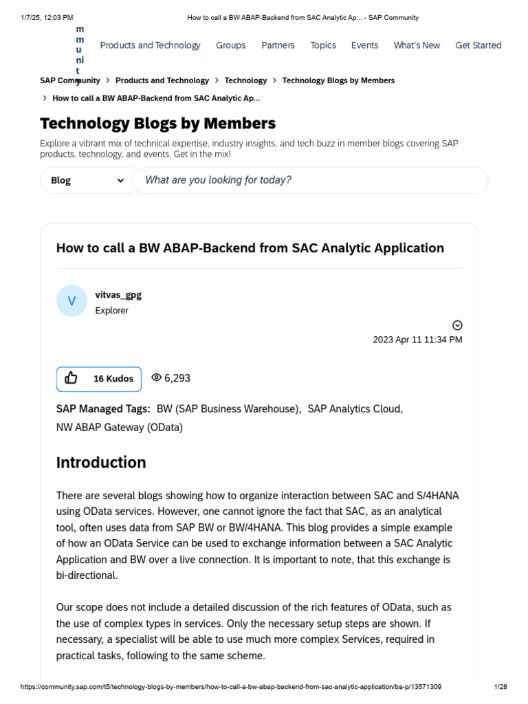 SAC to BW ABAP Backend Integration Guide | PDF | Parameter (Computer Programming) | Method ...