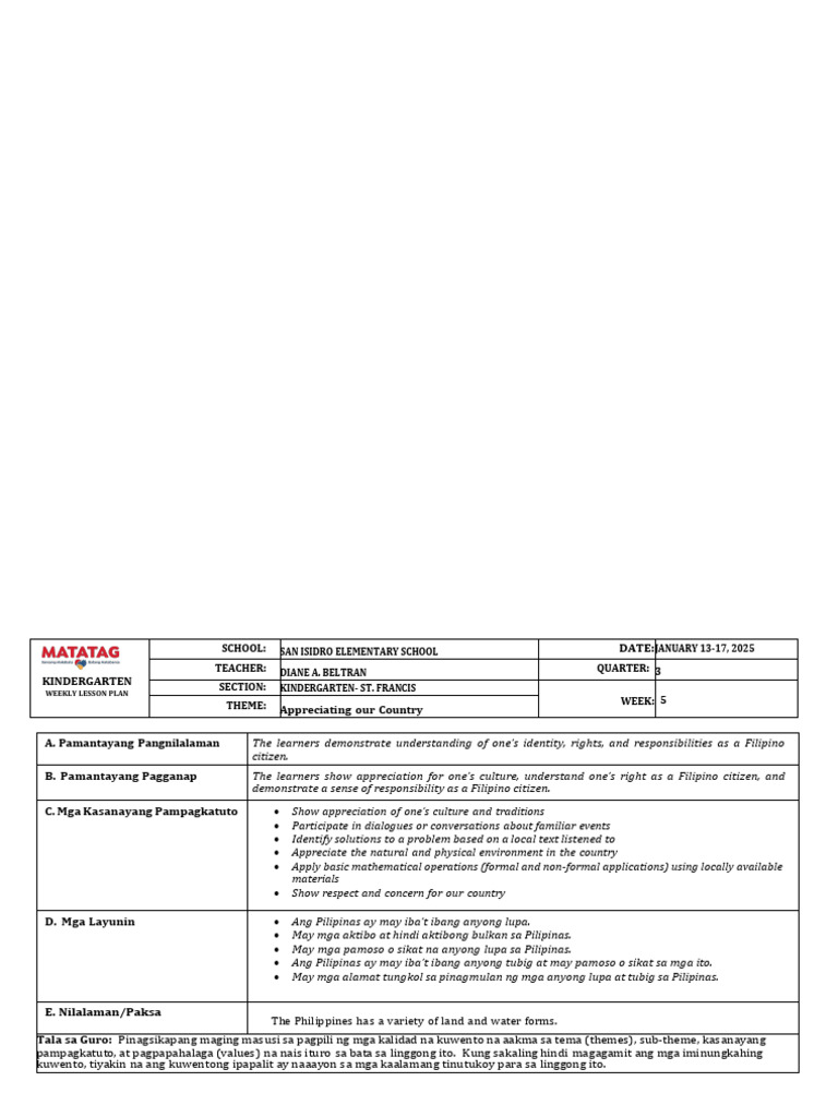 Kinder LE Q3 Week5 Ver2 | PDF