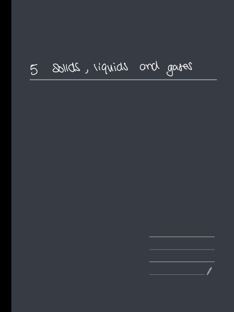5 Solids, Liquids and Gases | PDF | Gases | Pressure