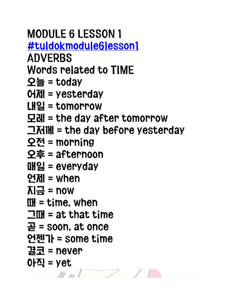 MODULE-6-LESSON-1-ADVERBS-TULDOK | PDF | Linguistics