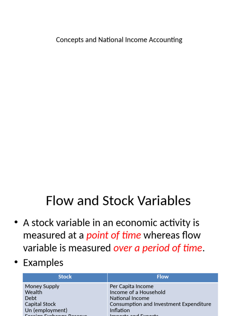 National Income Concepts | PDF | Measures Of National Income And Output ...
