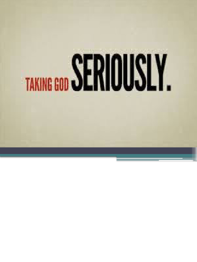 Taking God seriously | PDF Taking God seriously | PDF