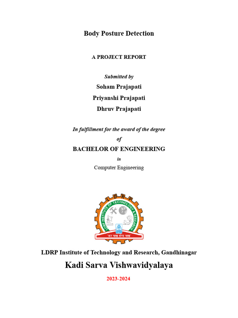 Body Posture Detection Project Report | PDF | Deep Learning | Graphics ...