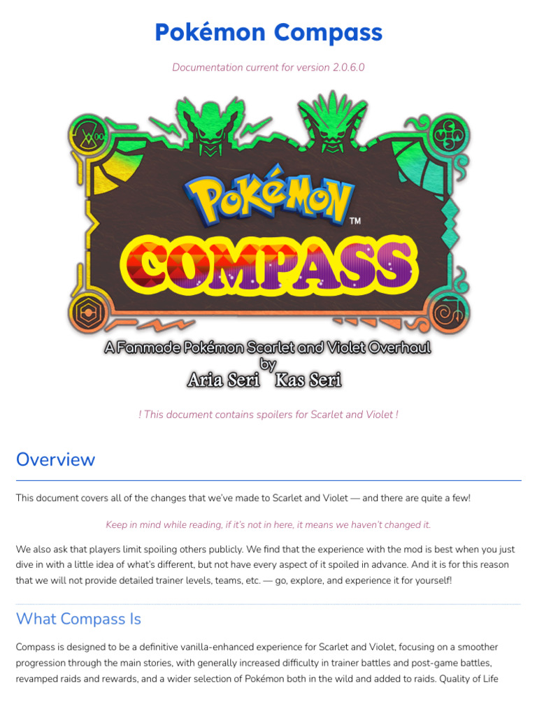Pokémon Compass Documentation | PDF
