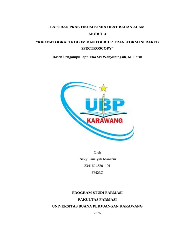 Laporan koba iky kolom dan ftir (1) (1) | PDF