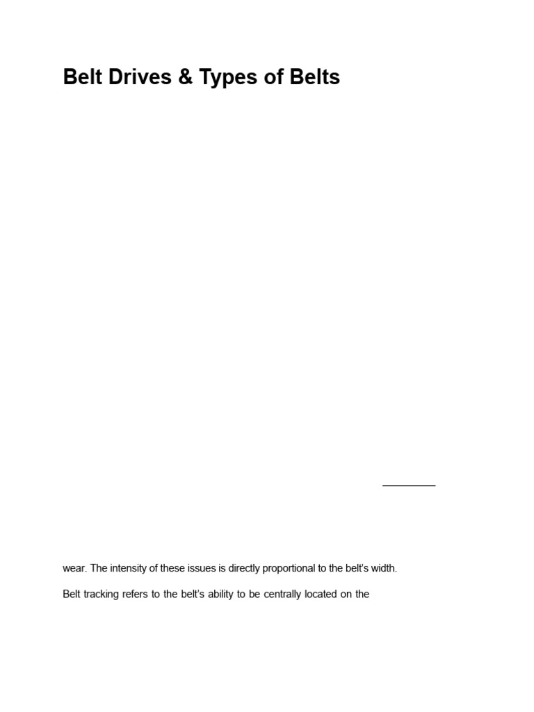 Belt Drive and Types of Belts | PDF | Belt (Mechanical) | Manufactured ...