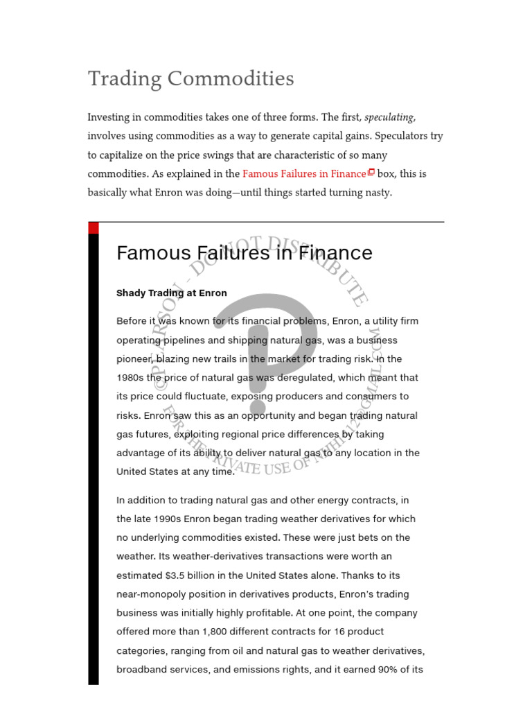 15.2.2 - Trading Commodities | PDF | Futures Contract | Enron