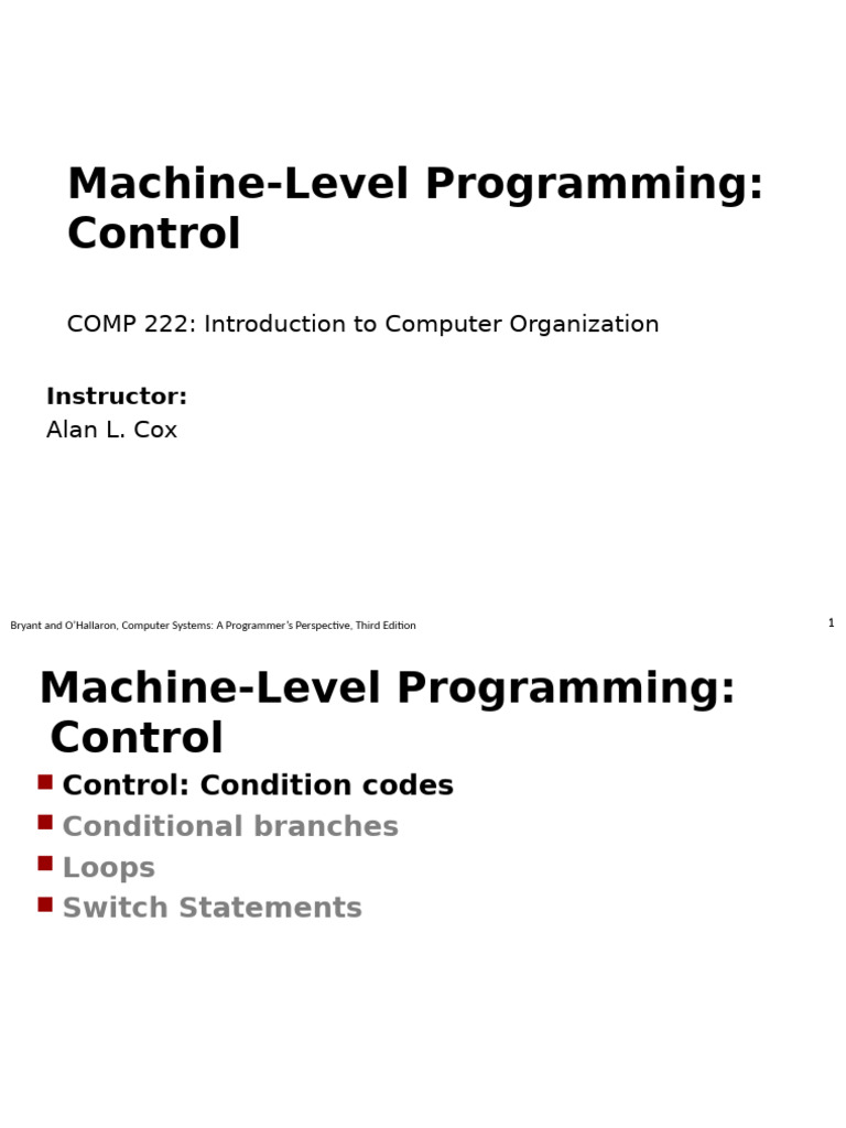 08 Machine Control 2 | PDF | Control Flow | Software Engineering