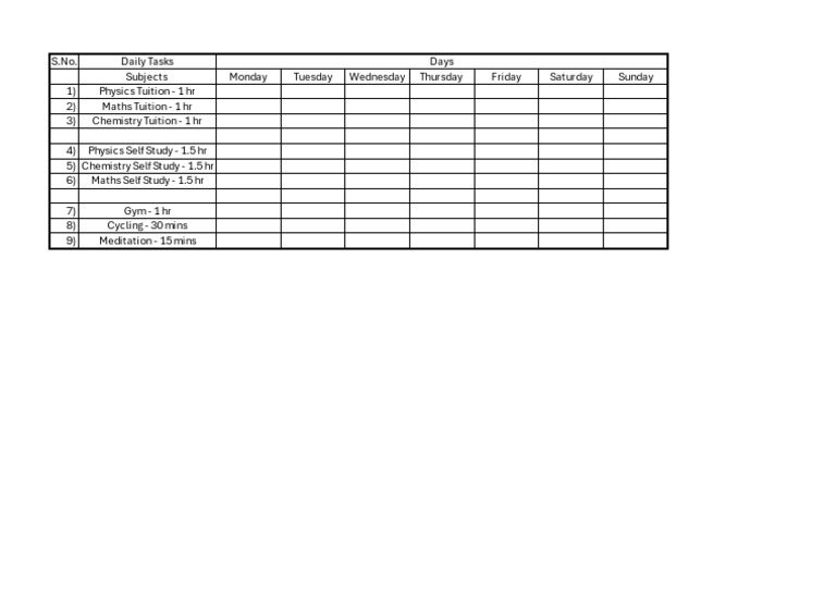 Timetable | PDF
