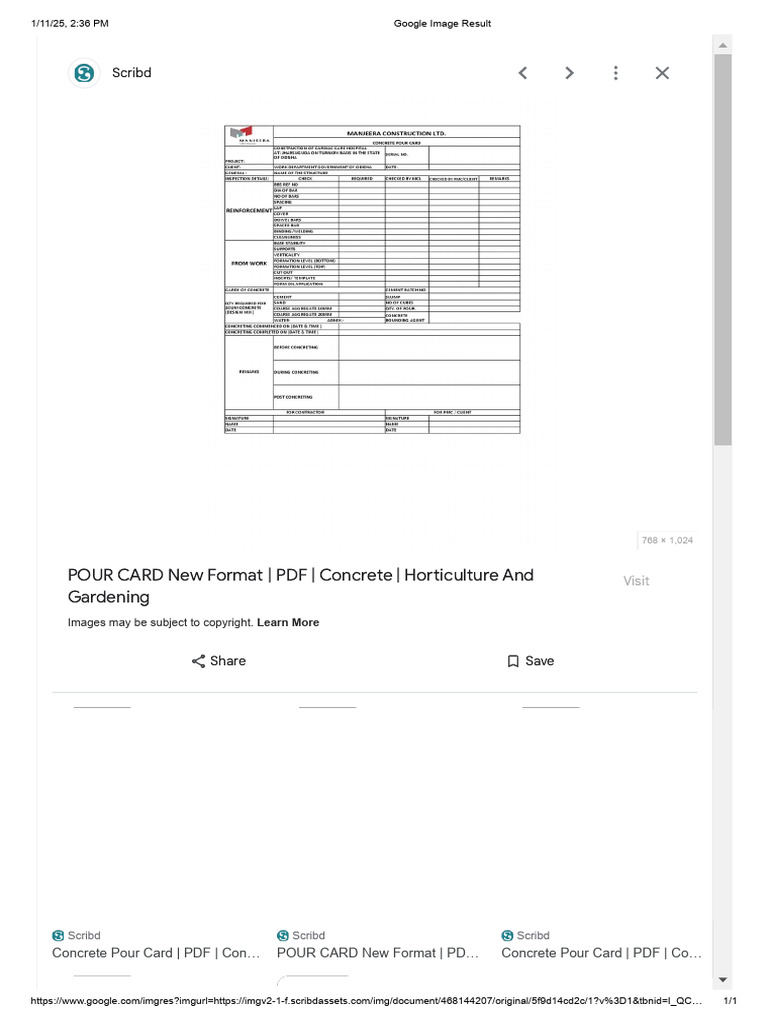 RCC Check List | PDF
