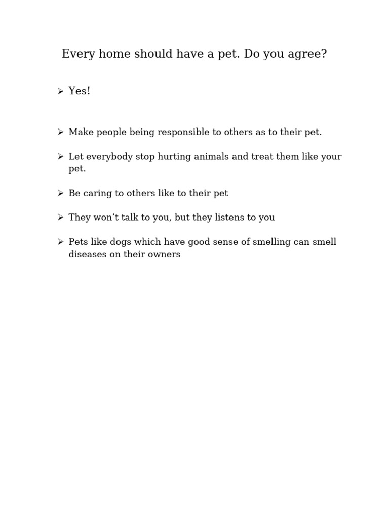 Every Home Should Have A Pet | PDF