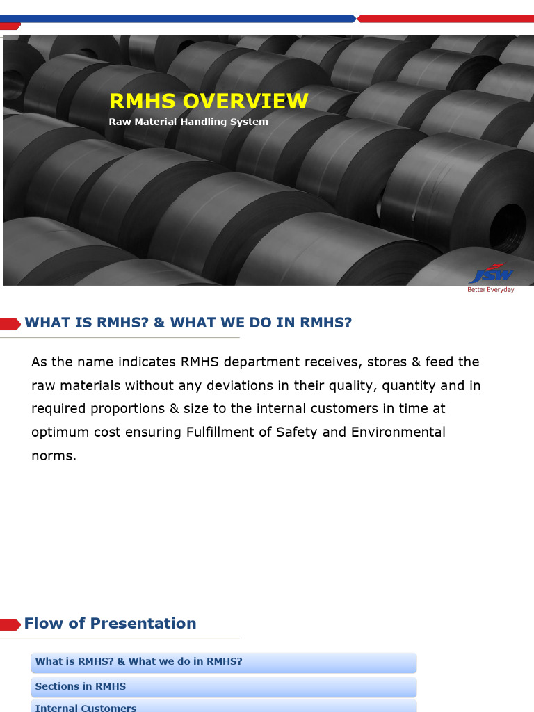 RMHS Overview: Raw Material Handling System | PDF | Coke (Fuel ...