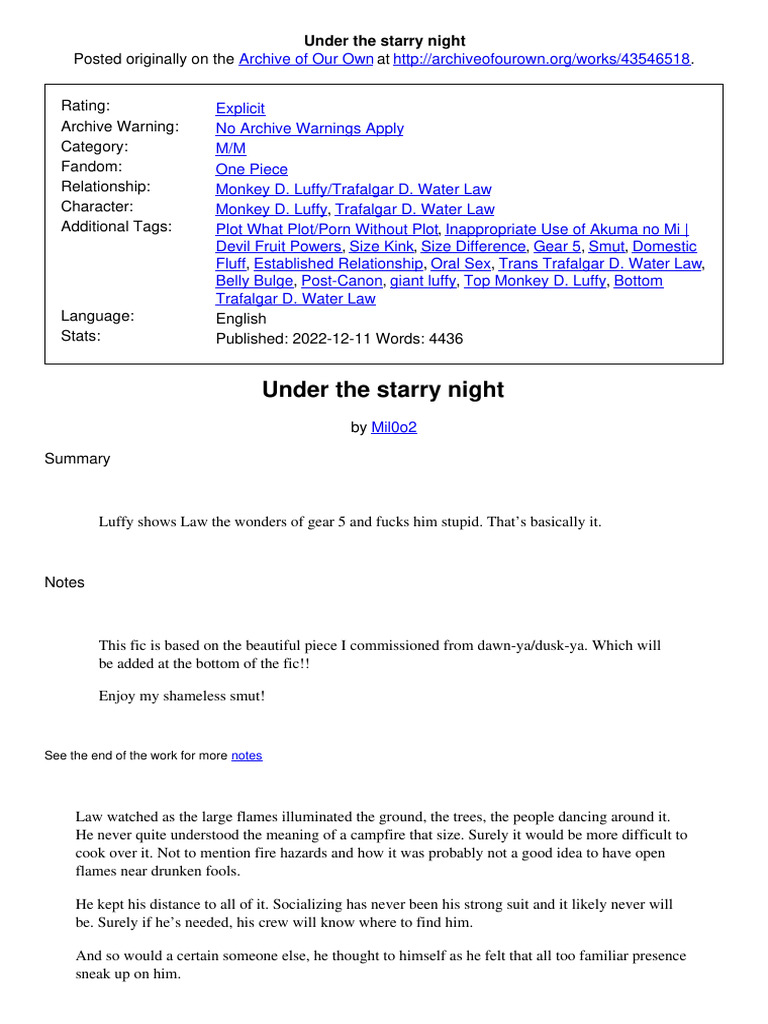 Under the starry night | PDF