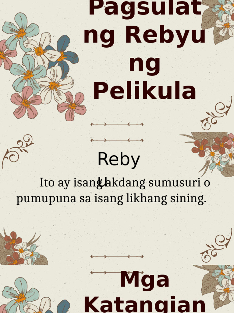 Pagsulat NG Rebyu | PDF