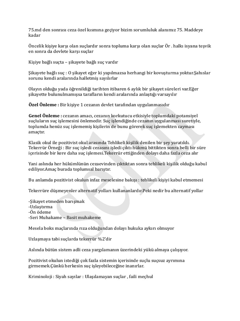 CEZA VİZE FULL SELİN | PDF