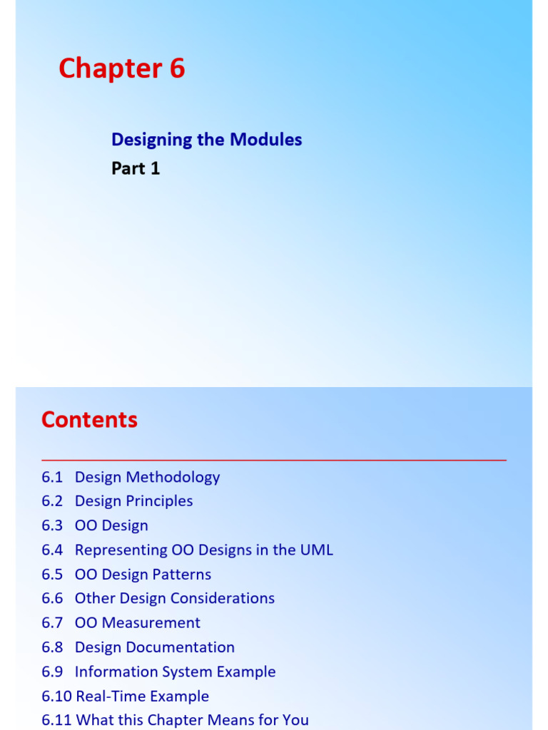 PW-Ch06 Designing The Modules Part 1 SHORT | PDF | Interface (Computing) | Modular Programming